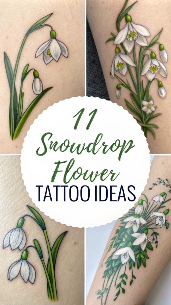 11 Snowdrop Flower Tattoo Ideas and Symbolism for Hope and Renewal