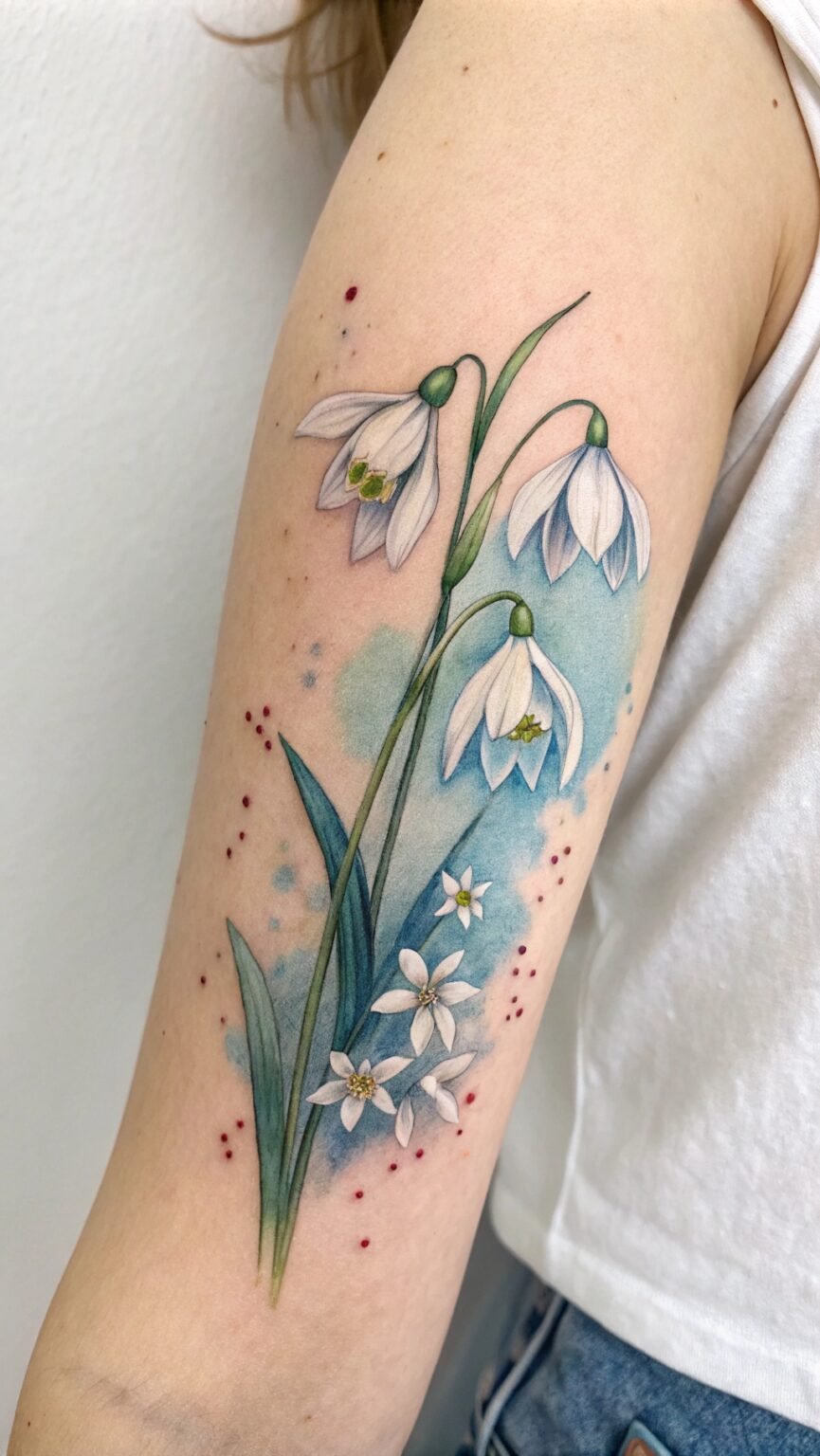 11 Snowdrop Flower Tattoo Ideas and Symbolism for Hope and Renewal
