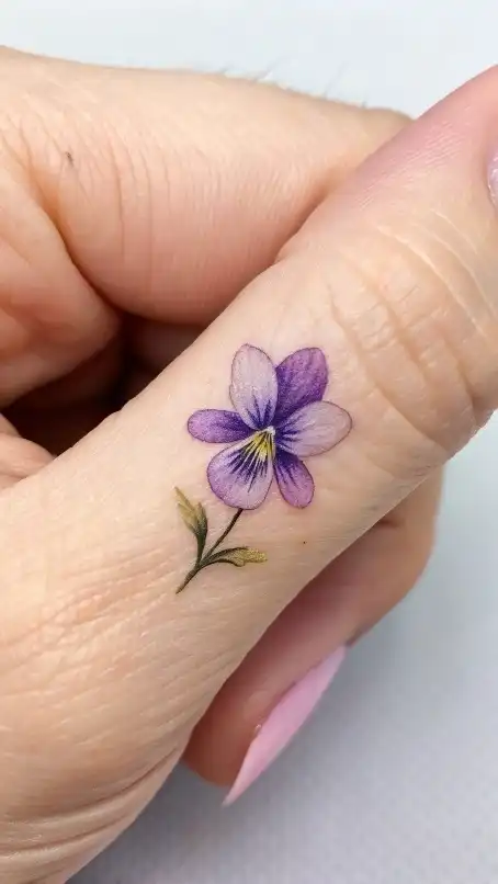 10 Violet Flower Tattoo Ideas 2025 and Meanings for Modesty